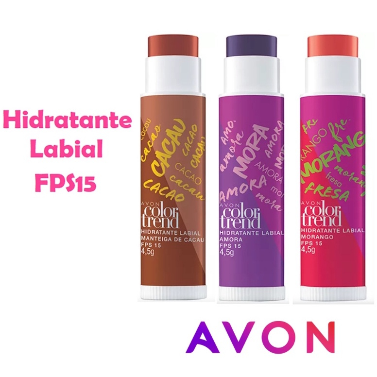Batom Hidratante Labial Color Trend FPS 15 Avon Protetor Labial e ...