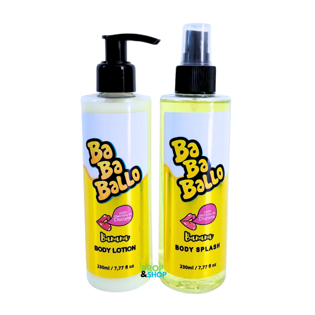 Kit Creme Hidratante Babalu Banana + Body Splash Feminino Docinho 250ml Pronta Entrega | Shopee ...