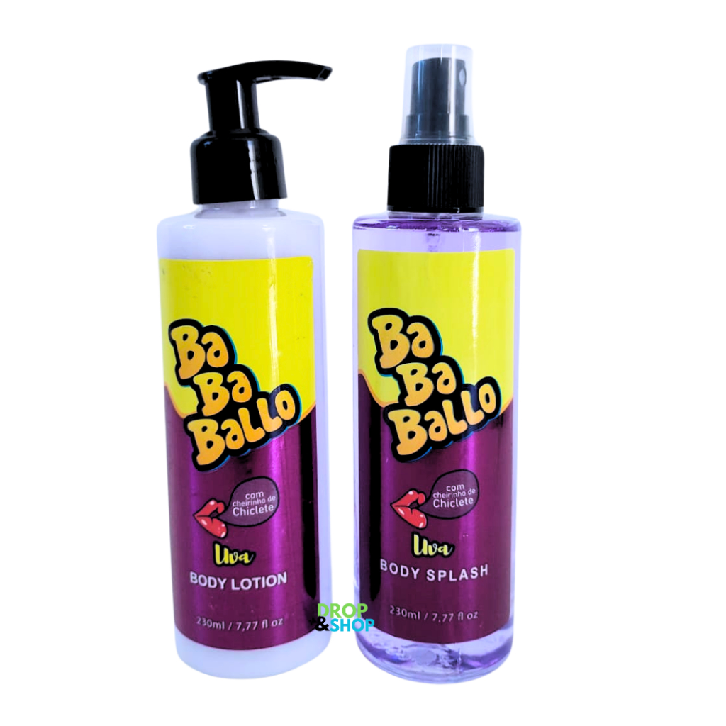 Kit Creme Hidratante Babbaloo Uva + Body Splash Feminino Docinho ...