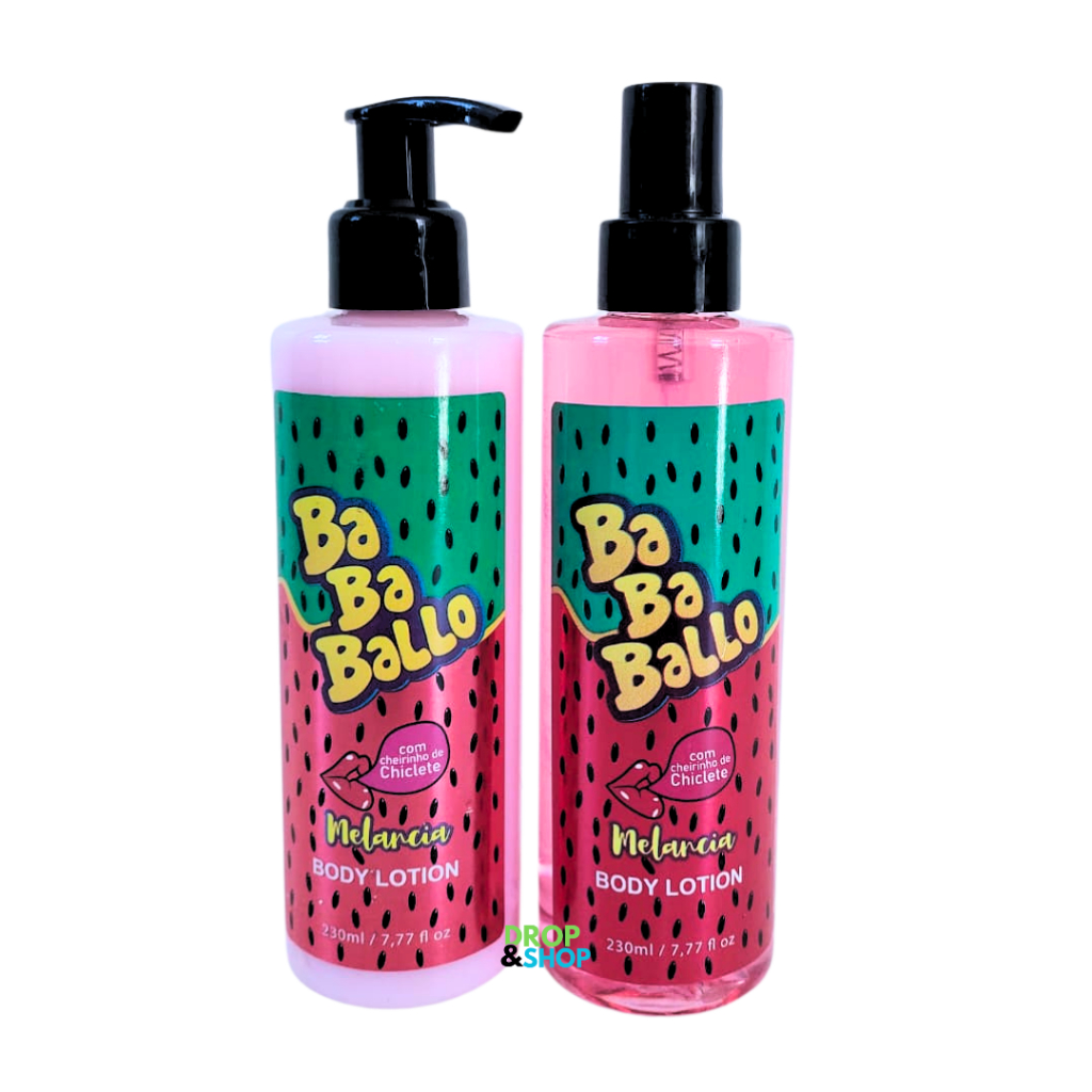 Kit Creme Hidratante Babalu Melancia + Body Splash Feminino Docinho ...