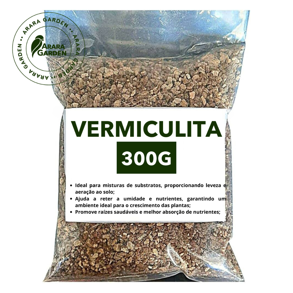Vermiculita Expandida 300g Ideal para Plantas e Substratos Grow Indoor ...