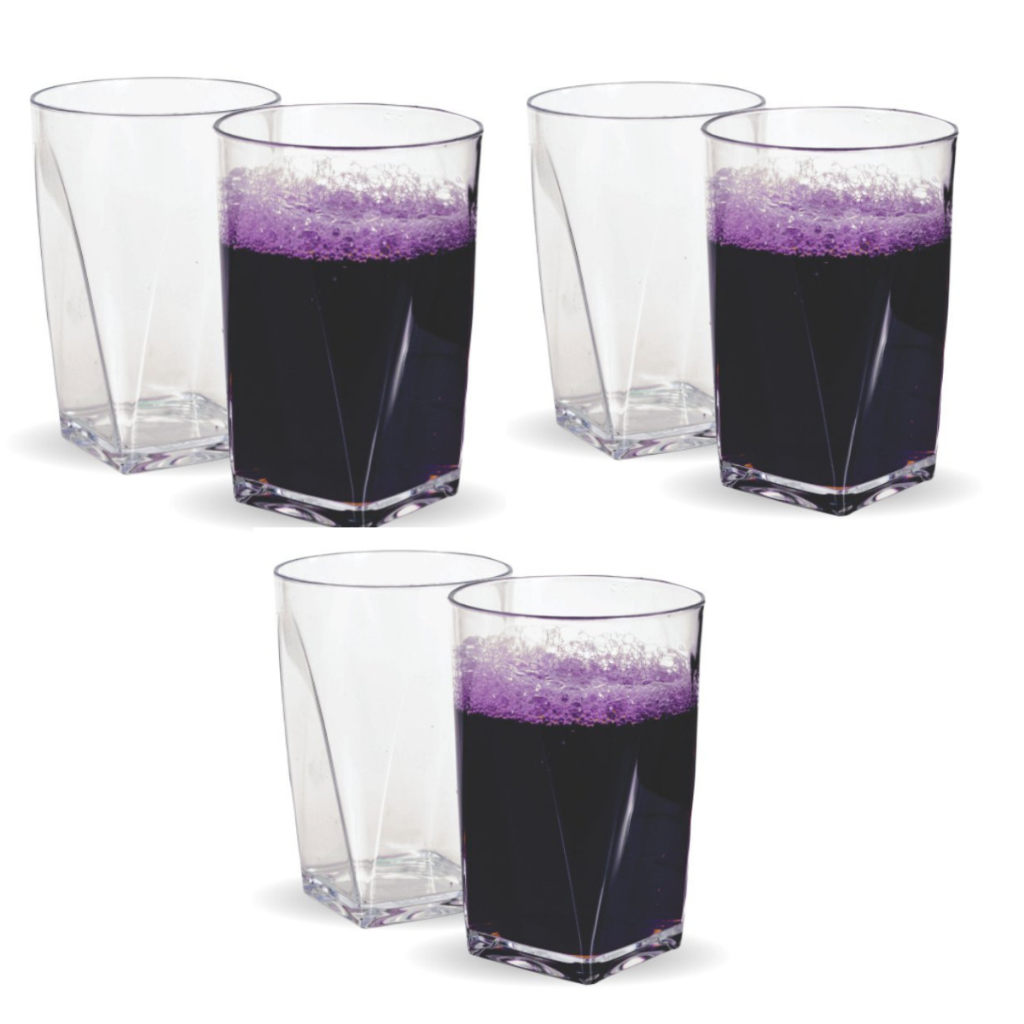 Conjunto 6 Copos para Refresco de Acrílico Transparente 450Ml | Shopee ...