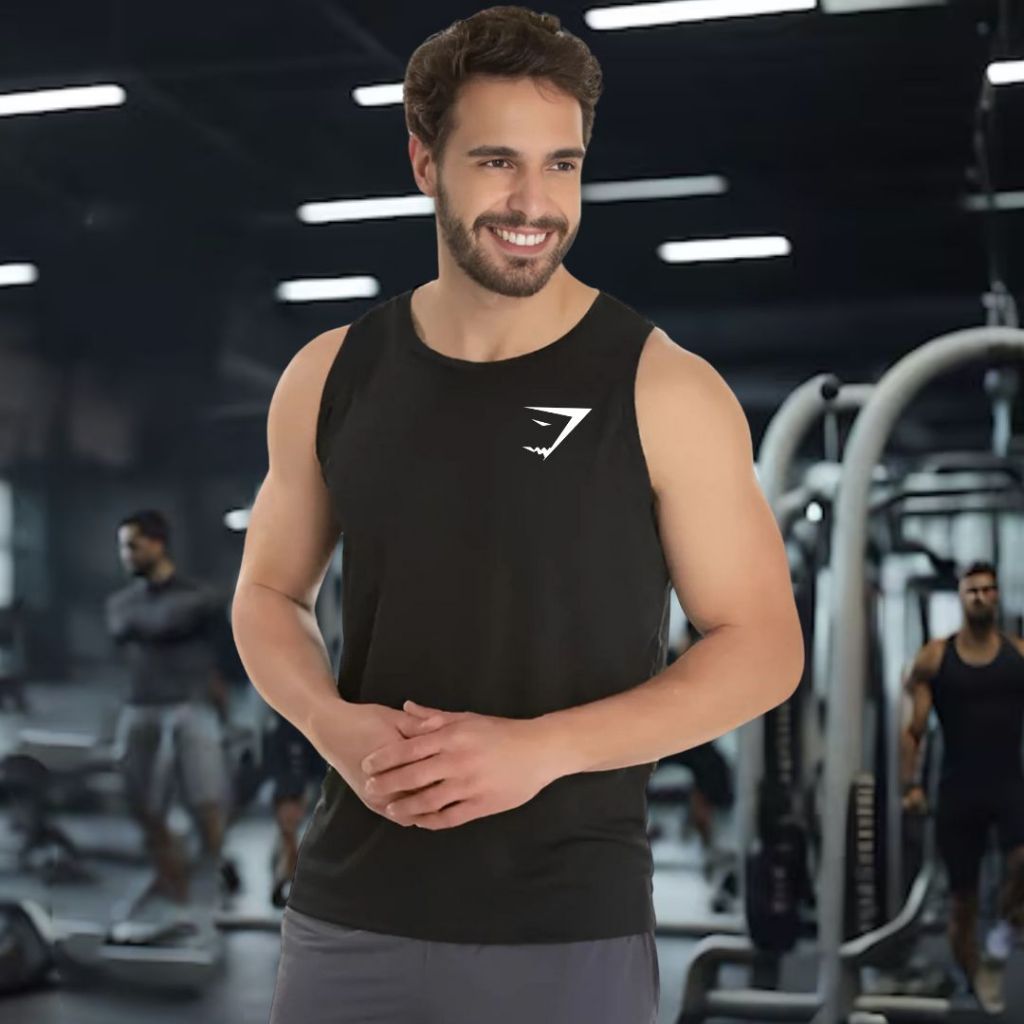 REGATA Dry Fit Masculina - Modelo GYMSHARK 01, Academia, Corrida ...