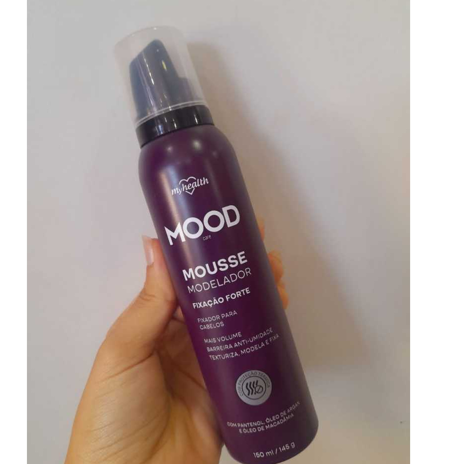 Mousse para penteado Modelador de cabelos da Mood Care My Health150ml ...