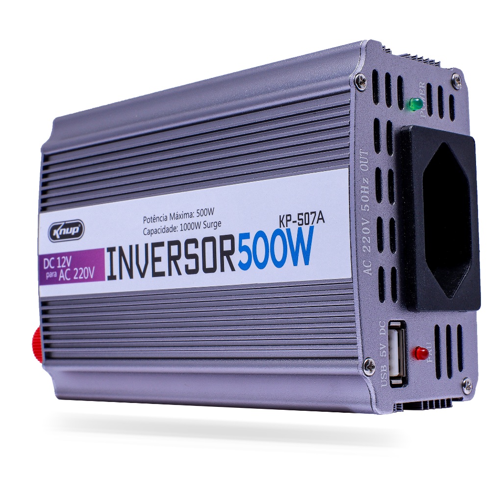 Inversor De Tensão Energia De 12V Para 220V Energia 500W Automotivo Bivolt 1000W | Shopee Brasil