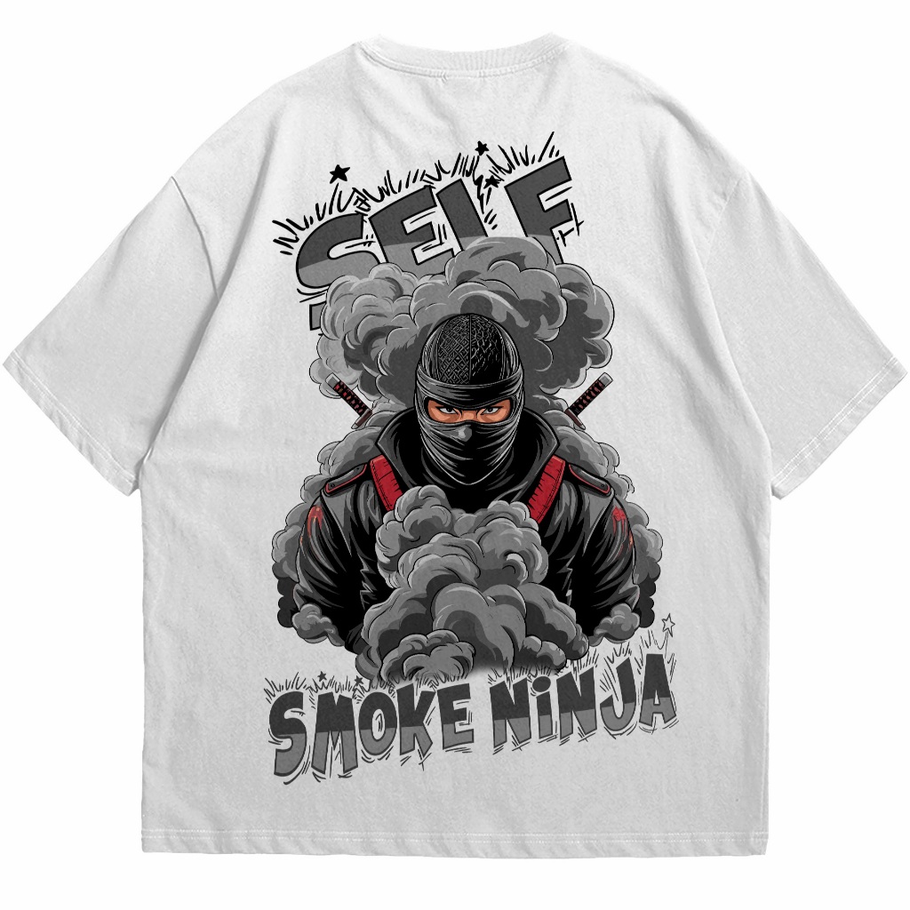 Camiseta Oversized Self Smoke Ninja Style Attack | Shopee Brasil