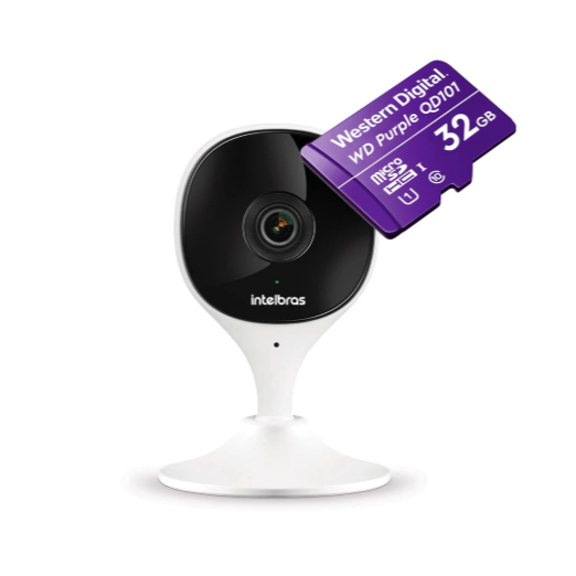 CÂMERA WIFI INTELBRAS IMX C FULL HD C/ 32 GB Purple | Shopee Brasil