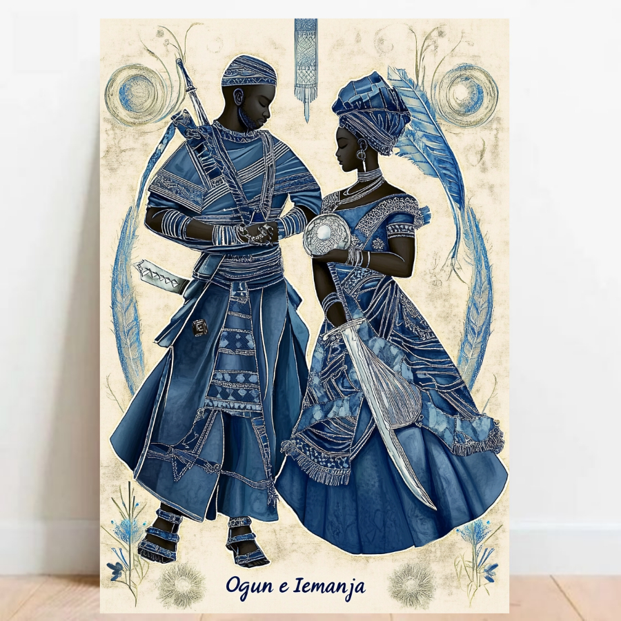 Quadro Placa decorativa Ogum e Iemanjá Orixá Umbanda Candomblé Decorativo Oxalá 01 | Shopee Brasil