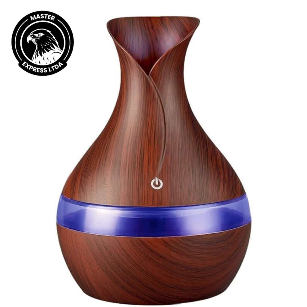 Umidificador Ultrassônico Madeira com Luz LED e Aromaterapia Portátil ...