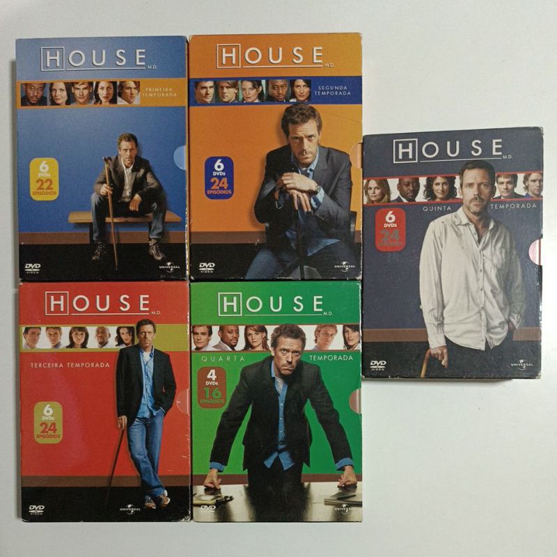 Box Dvds House 1, 2, 3, 4 e 5 Temporadas - 28 Discos | Shopee Brasil