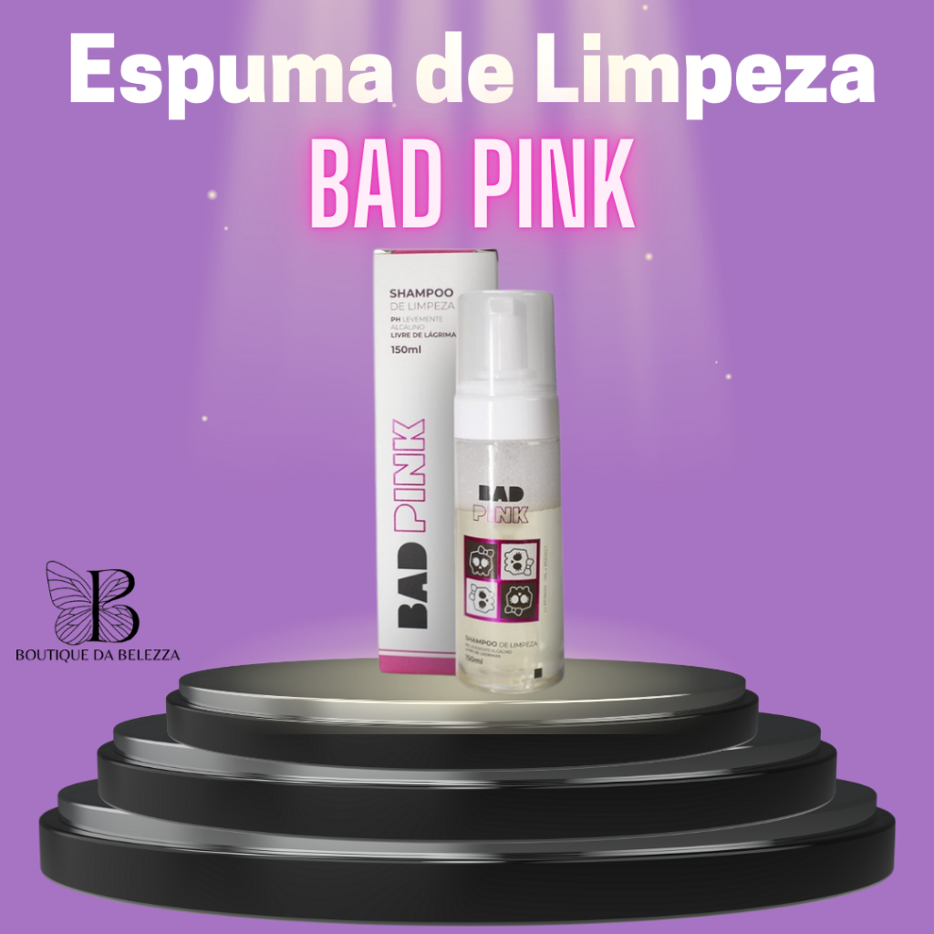 Espuma Mousse de Limpeza Shampoo 150ml Bad Pink | Shopee Brasil