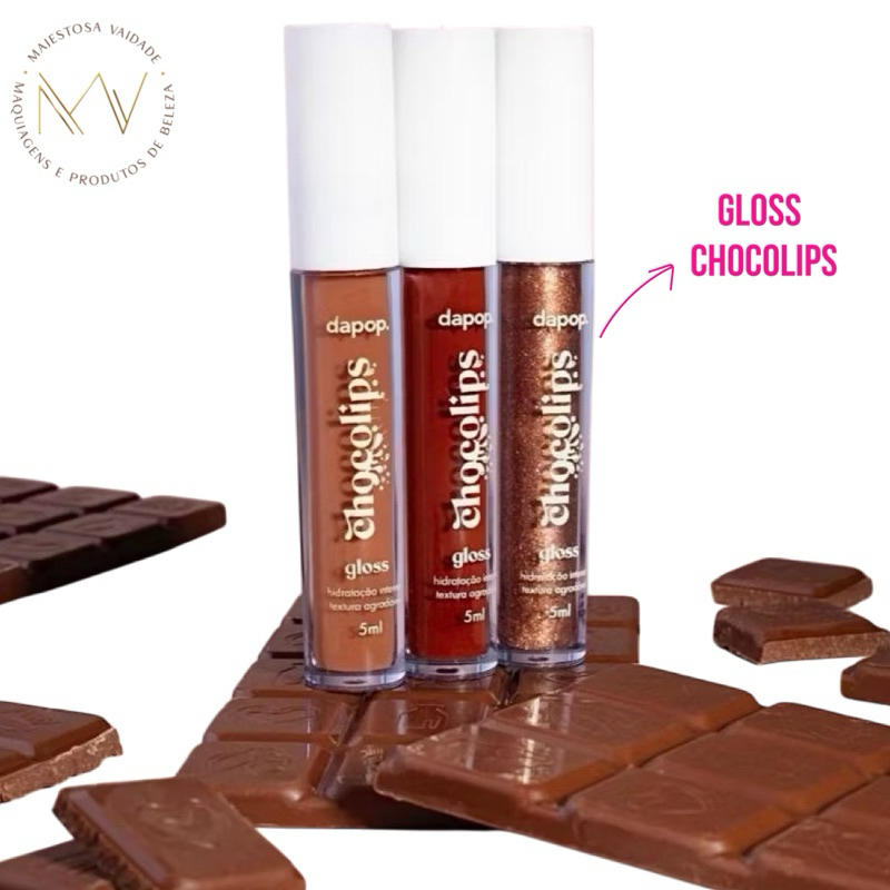 Gloss Chocolips Chocolate - Dapop | Shopee Brasil