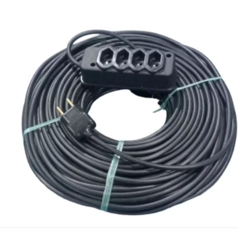 EXTENSÃO CABO PP 2x2.5mm 50 METROS PLUG 2 POLOS 10A E TOMADA BIVOLT 4 SAÍDAS 10A E 20A. | Shopee ...