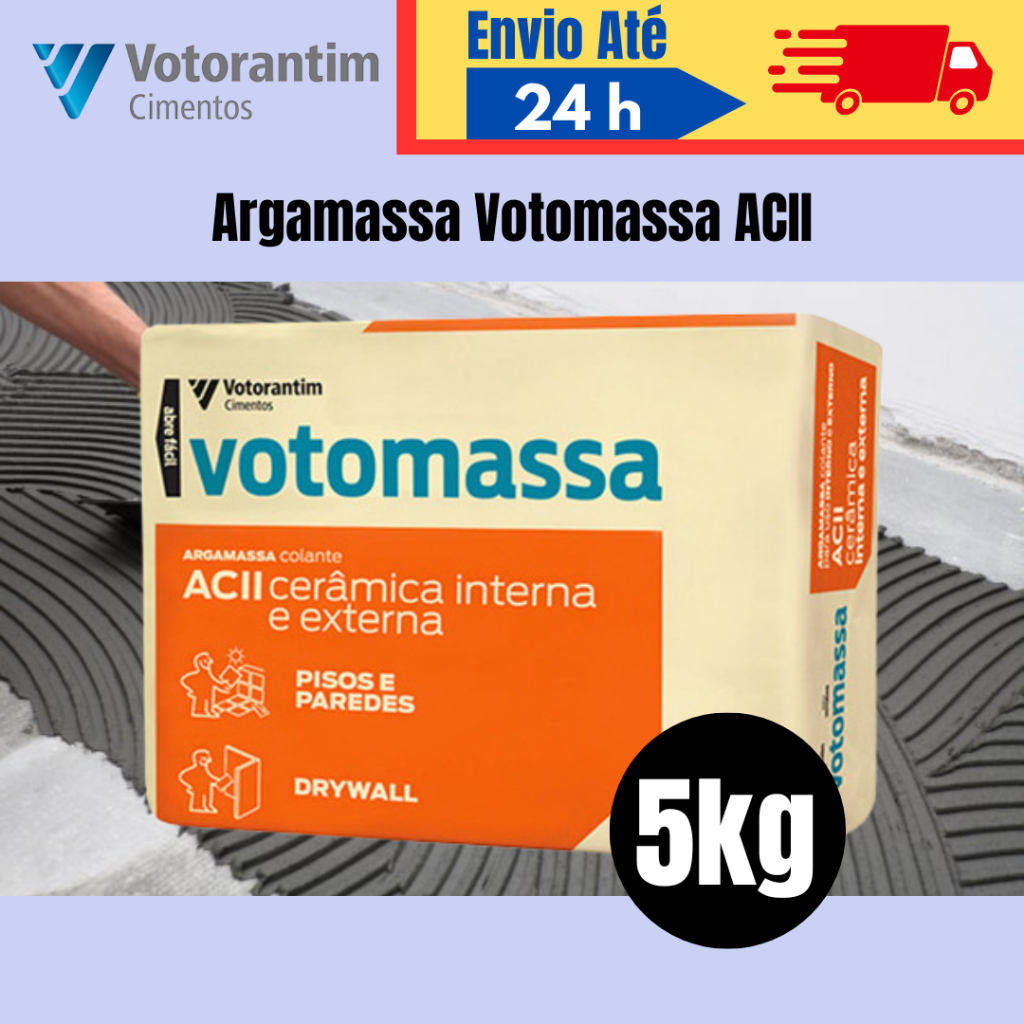Argamassa AC2 Votomassa 5KG Piso EXTERNO ou Interno | Shopee Brasil
