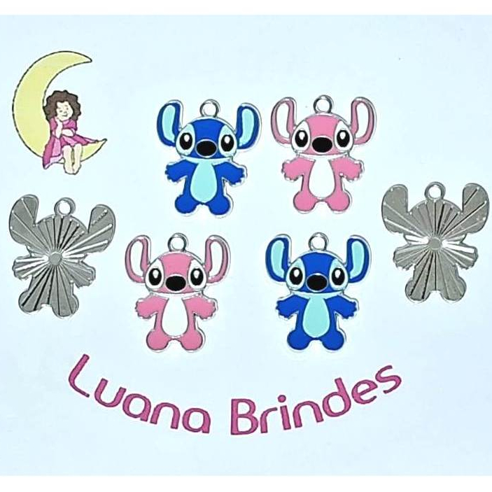 Pingente Stitch e Angel Metal Pacotes Com 6 Unidades | Shopee Brasil