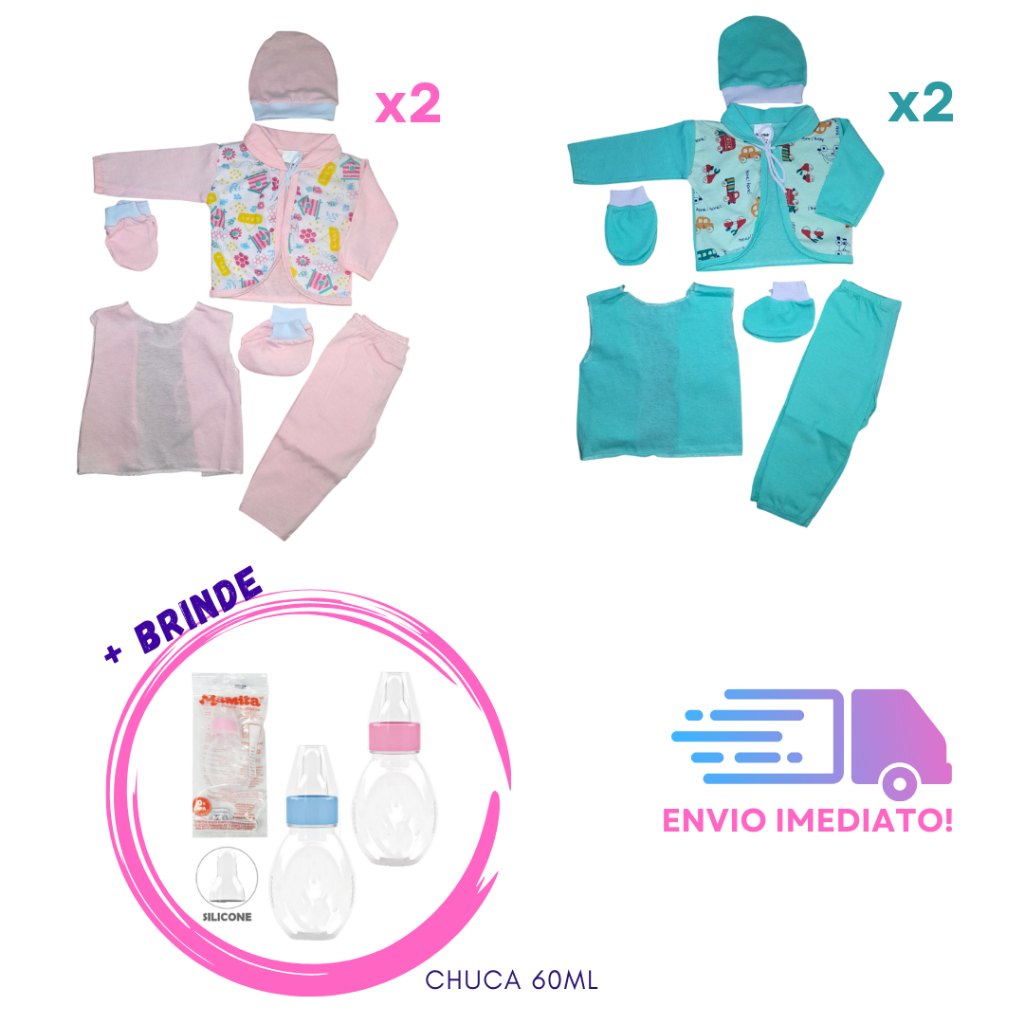 Kit Pagão Bebê 12 peças Menino Menina + Brinde Chuca 60ml | Shopee Brasil