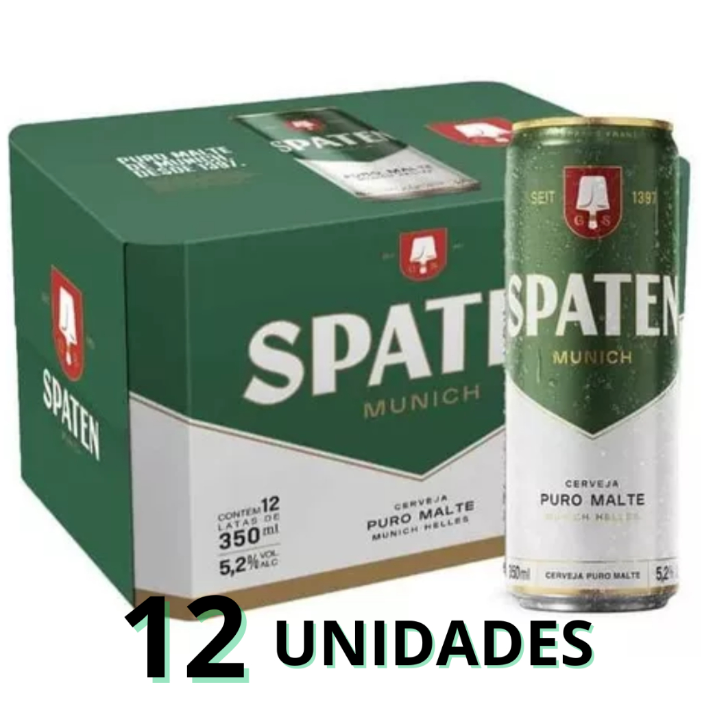 Cerveja Spaten Munich Helles Puro Malte Lata 350ml - 12 Unidades ...