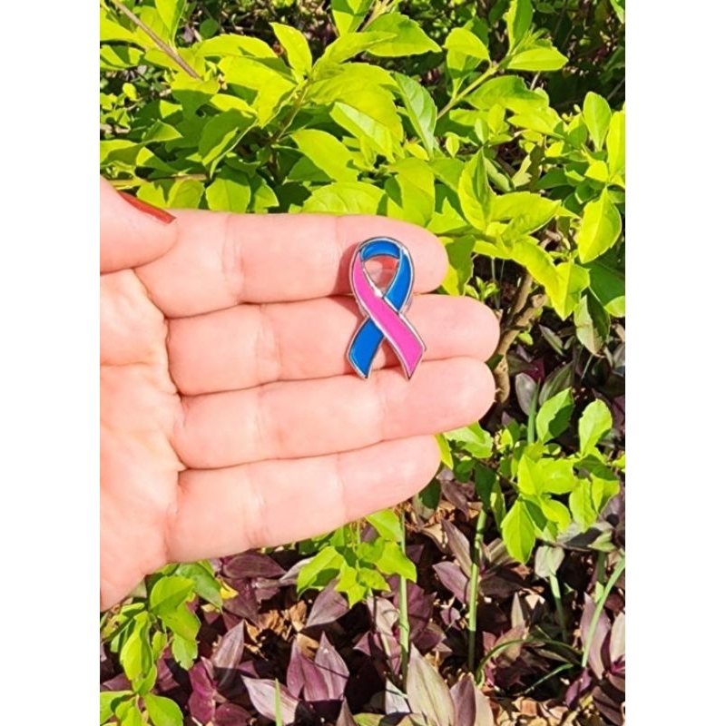 Pin, Broche Outubro Rosa e Novembro Azul Campanha, Concientização da ...