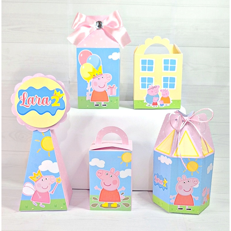 35 LEMBRANÇAS PEPPA PIG KIT FESTA PERSONALIZADOS PEGUE E MONTE GEORGE ...