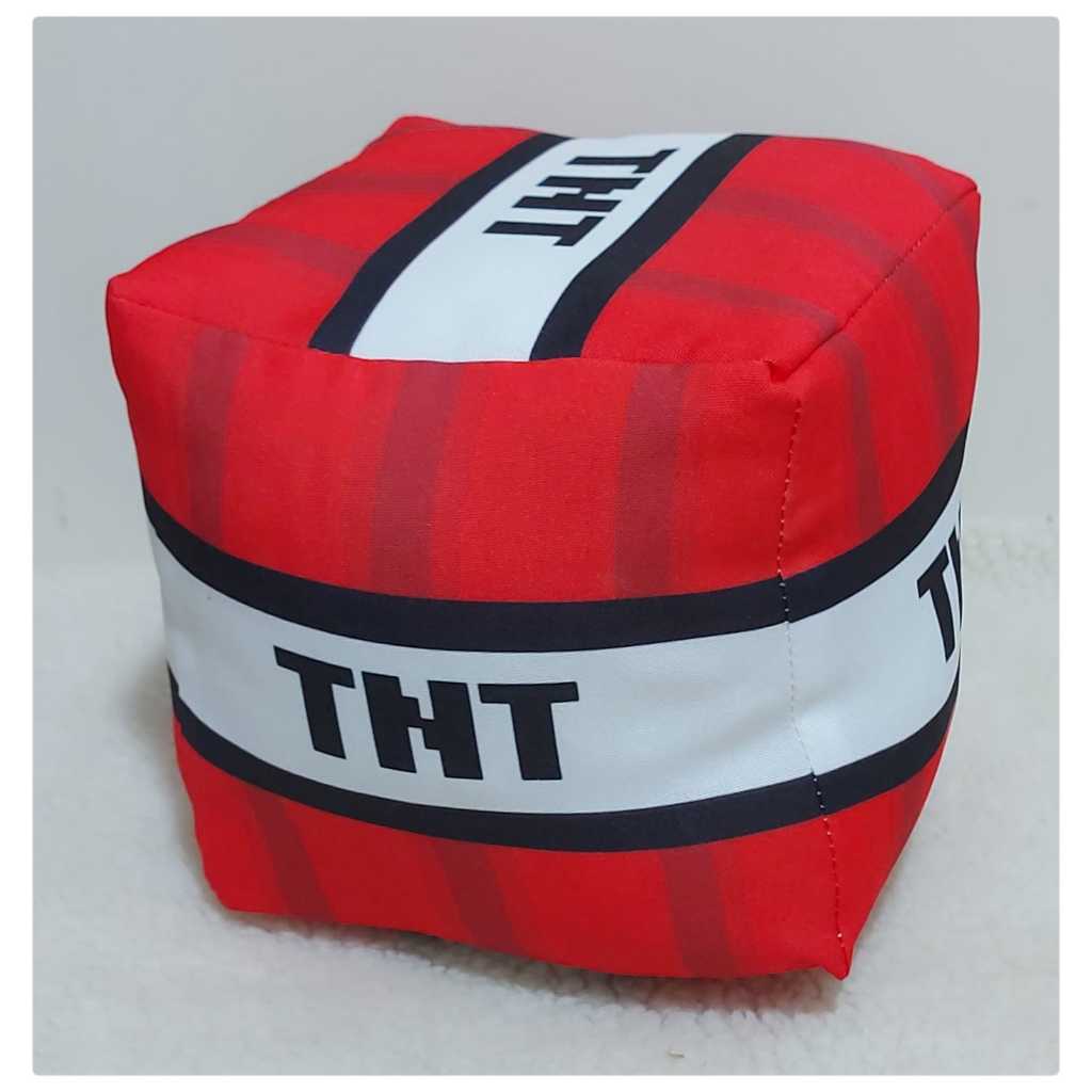 Almofada cubo TNT minecraft (19cm aproximadamente) | Shopee Brasil