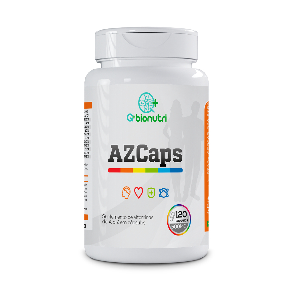 AZ Caps Multivitamínico 120 cápsulas 500mg sabor natural | Shopee Brasil