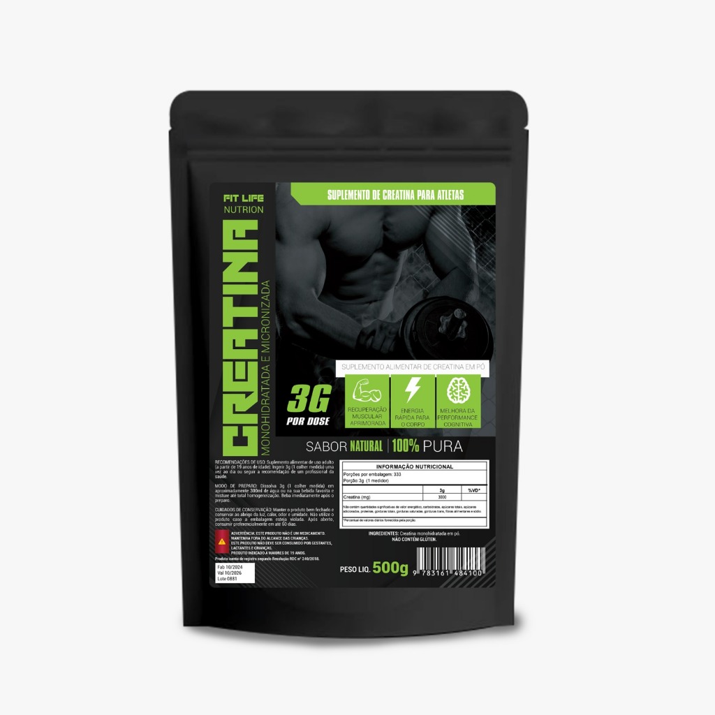 Creatina Monohidratada 500g -100% Pura Importada | Shopee Brasil