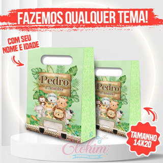 Sacolinha personalizada de papel para festa - PEGUE E MONTE (FAZEMOS ...