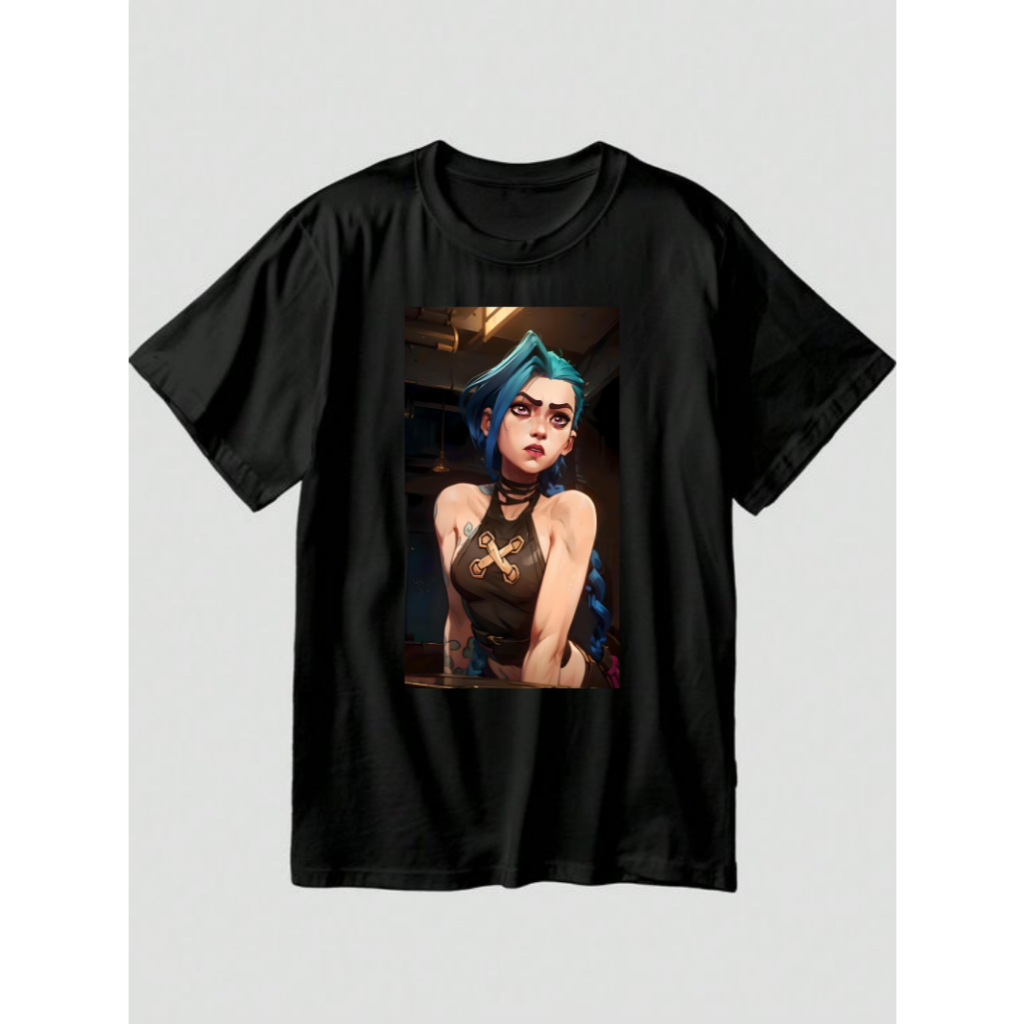 Camiseta Jinx League of Série Jogo Game Online Cores Moletom P ao GG ...