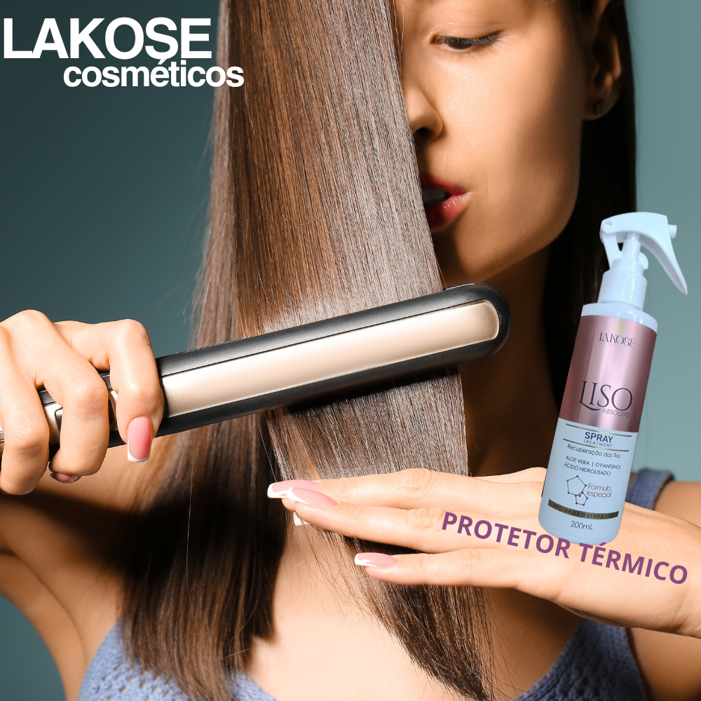 LAKOSE KIT COM 02 UNIDADES/SPRAY PROTETOR TÉRMICO LISO ABSOLUTO ...