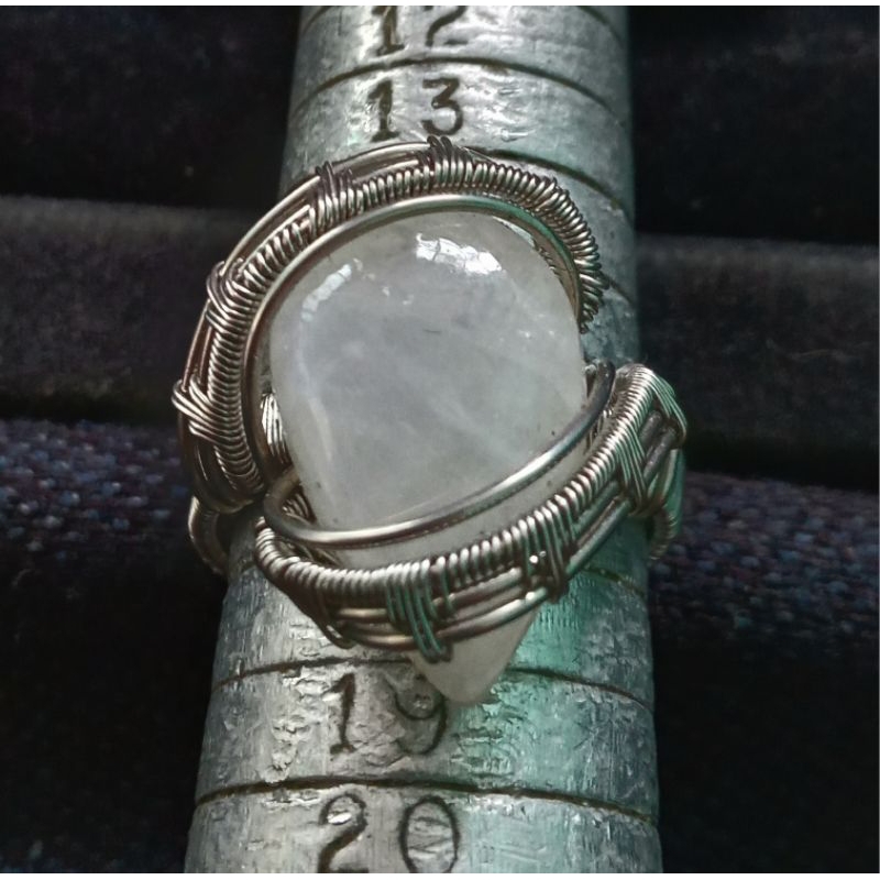 Anel Moonstone Indiana-Pedra da Lua Verdadeira | Shopee Brasil