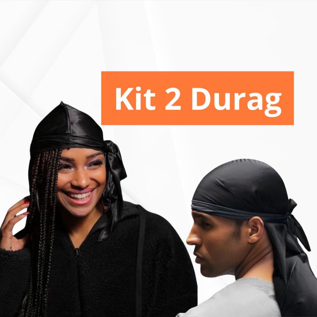 Kit 2 Bandanas Durag Dureg Moda Hip Hop Rapper Trapper Unissex ...