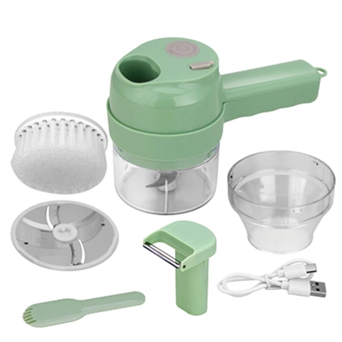 Processador Cortador e Limpador de Alimentos Eletrico 4 em 1 | Shopee ...