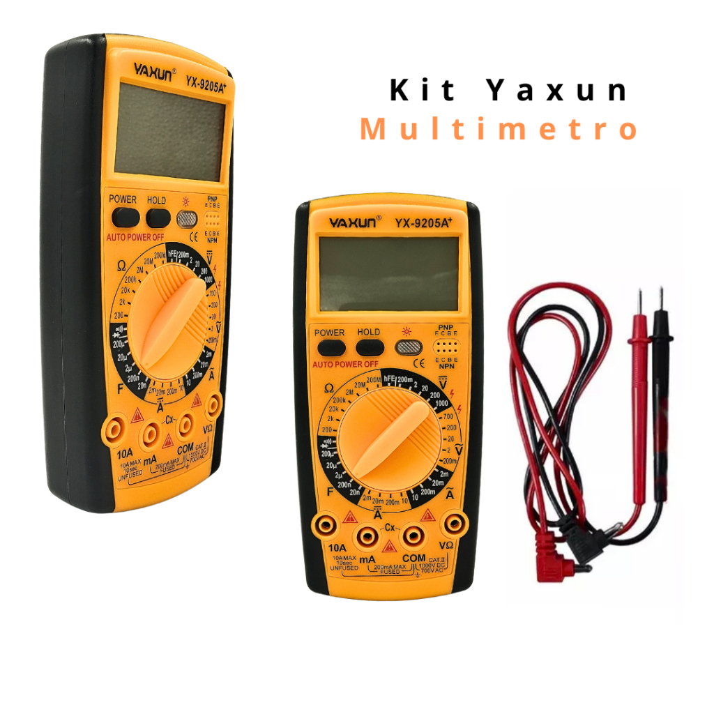 Kit Yaxun Multimetro Digital Modelo 9205A+ | Shopee Brasil