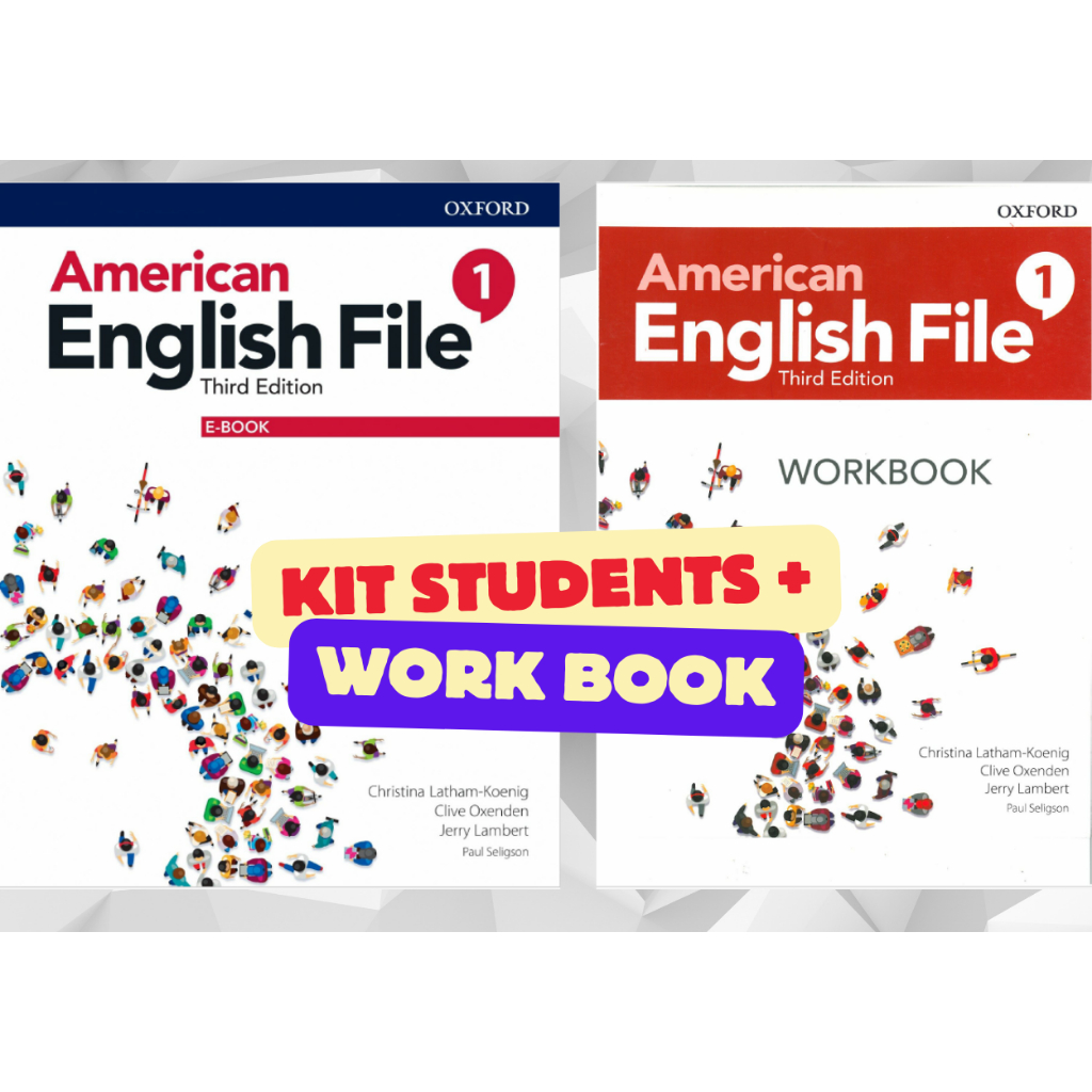 American English File Third Edition Level 1 Student book e Workbook | Shopee Brasil