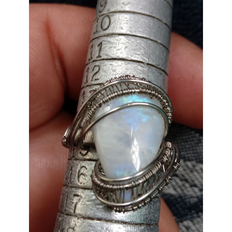Anel Pedra Moonstone - Pedra da Lua Verdadeira | Shopee Brasil