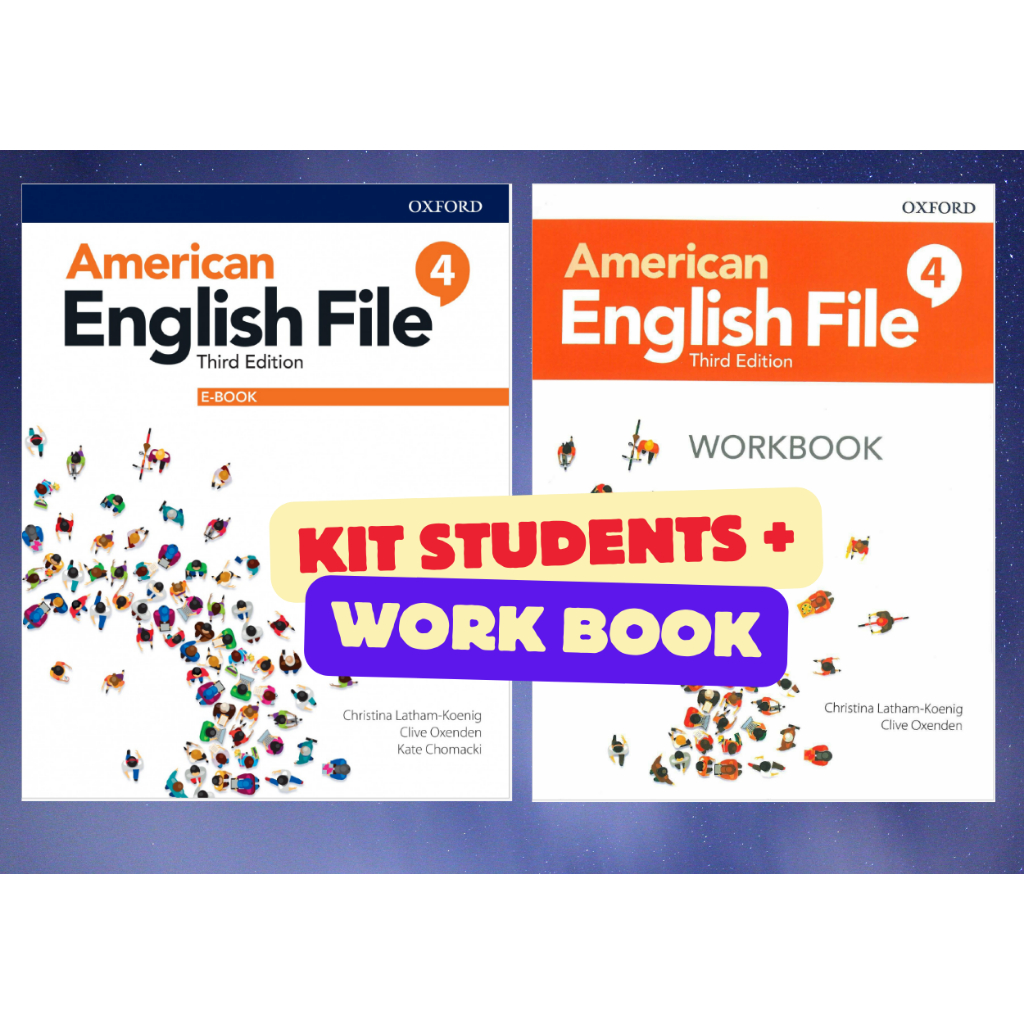 American English File Third Edition Level 4 Student book e Workbook | Shopee Brasil