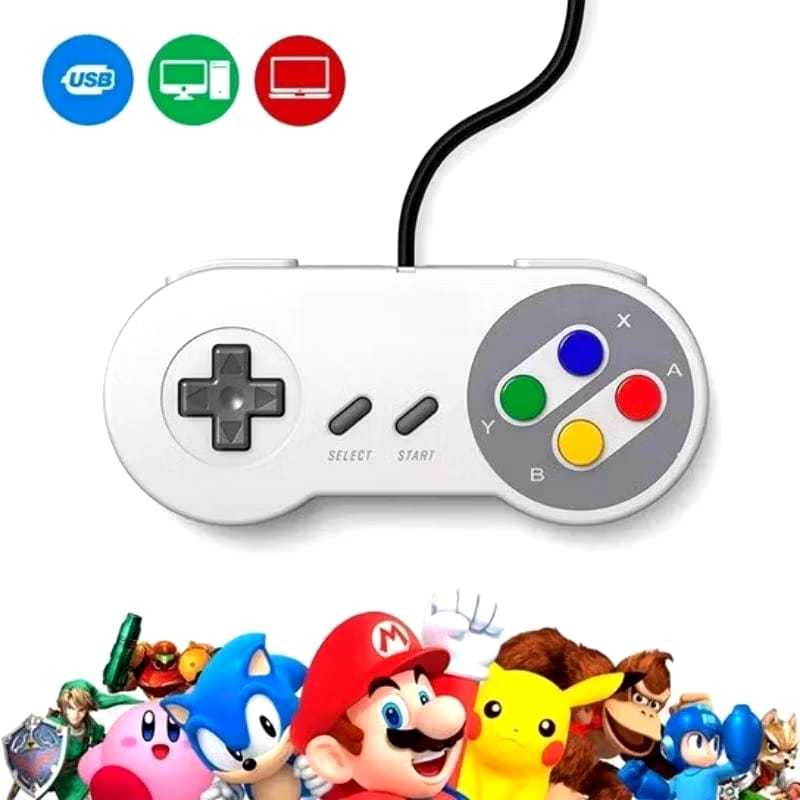 Controle Super Nintendo Snes Joystick Usb Pc Notebook (KA-1122 ...
