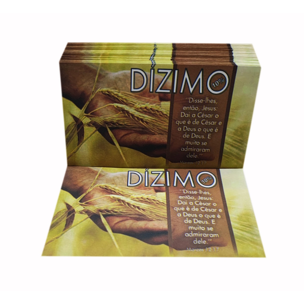 Envelope Dízimos 10% Pacote C / 100 Unidades | Shopee Brasil