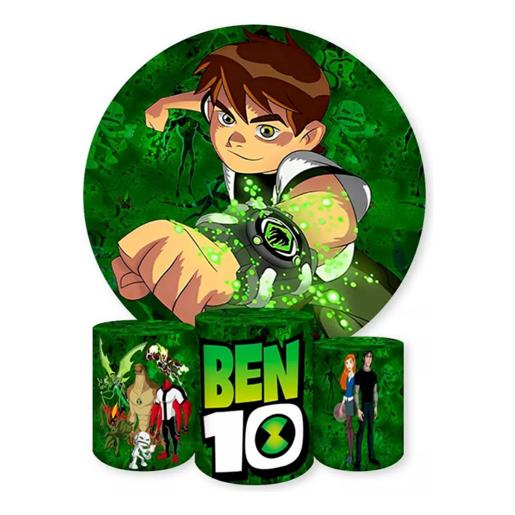 Painel Redondo E Capas De Cilindro Sublimados Ben 10 | Shopee Brasil