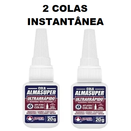 2 COLAS ALMA SUPER ORIGINAL INSTANTÂNEA **** ULTRA RÁPIDO*****ENVIO EM ...