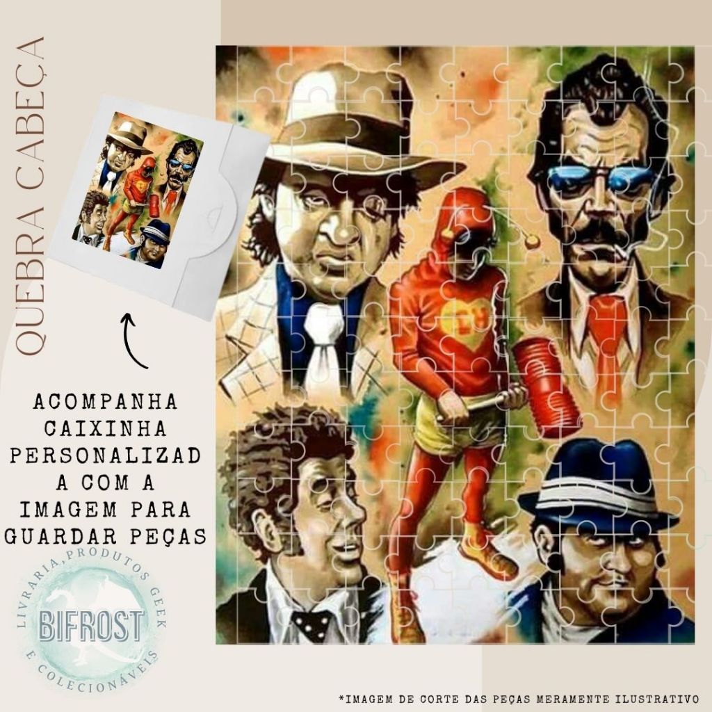 Quebra-cabeça Chapolin Colorado Tripa Seca Presente Lembrançinhas Geek ...