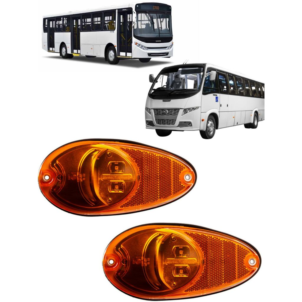 Kit Lanterna Lateral Onibus Apache Vip Led 24vts | Shopee Brasil