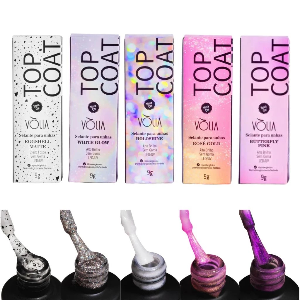 Top Coat Efeitos Lançamento 9g - Volia | Shopee Brasil