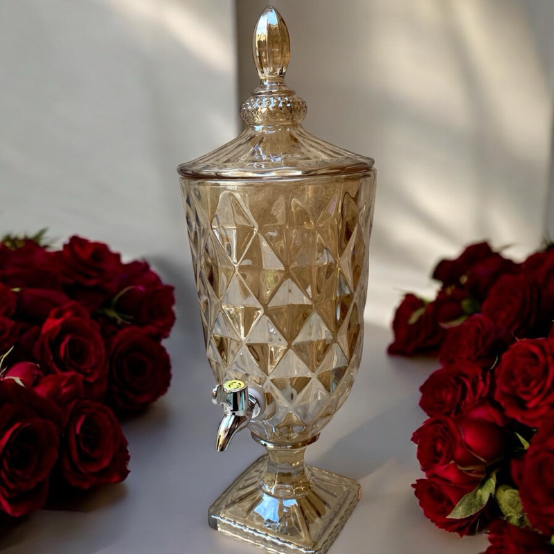 Suqueira em Vidro DOURADA DIAMOND - 3L Ideal para Mesa Posta | Shopee ...