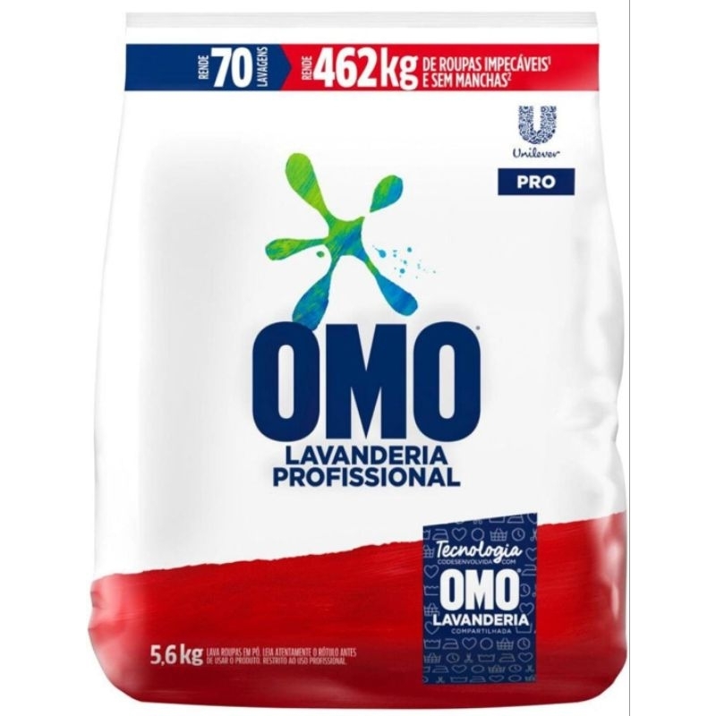 Omo Lava-Roupas Pó Lavanderia Profissional Pacote Família - 5,6 kg | Shopee Brasil