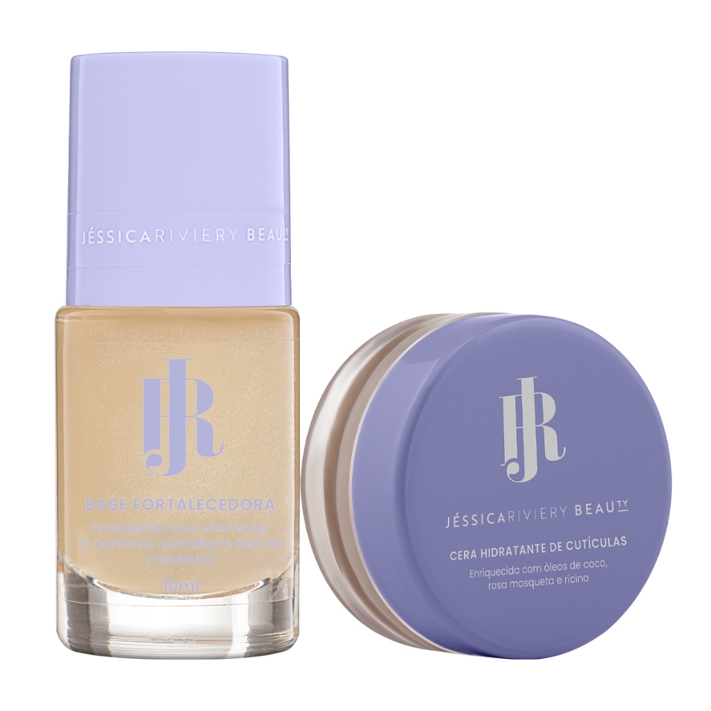 KIT UNHAS FORTES E NATURAIS JESSICA RIVIERY BEAUTY: BASE FORTALECEDORA ...