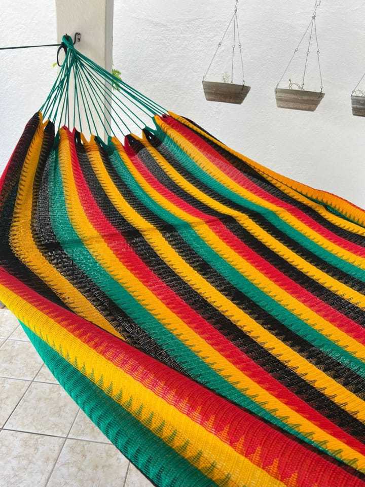 Rede de descanso Casal Reforçada Tecido Nilon Praia Piscina Lazer ...