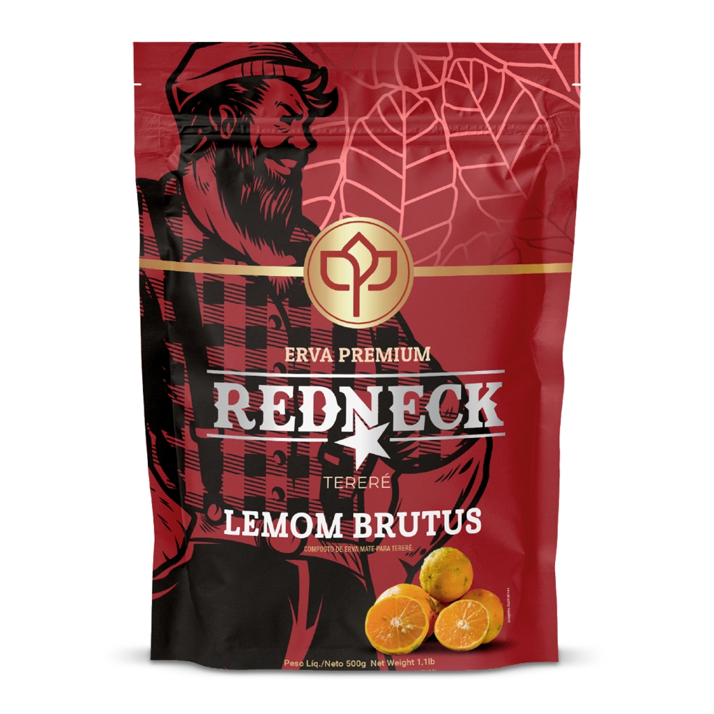 Erva Mate Premium Tereré REDNECK Sabor LEMON BRUTUS 500g Rende até 2 ...
