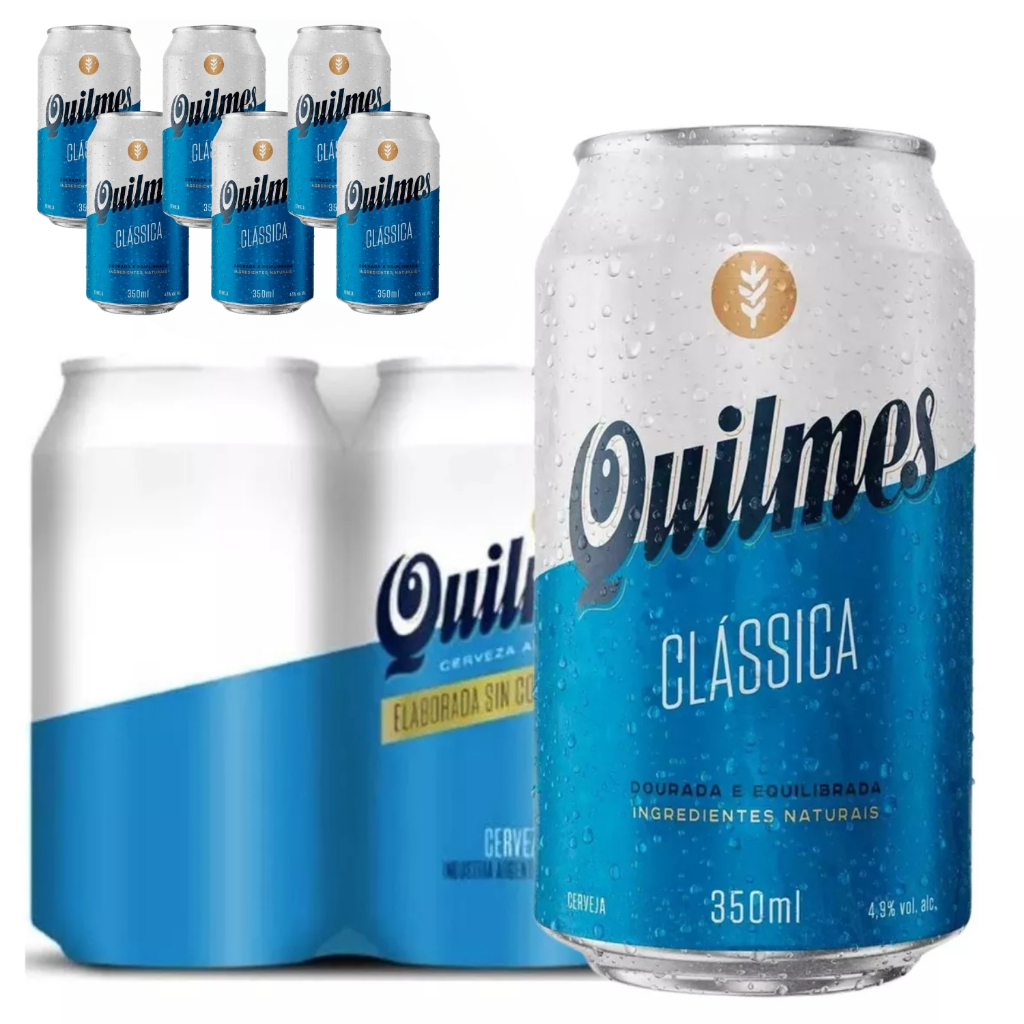 Cerveja Quilmes Argentina 350ml LATA 4.9% (kit 6 Unid) C/ N.f. | Shopee ...