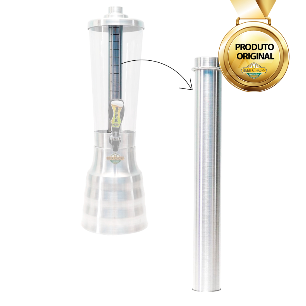 Refil Beer Chopp Em Alumínio Mantem Gelado Torre De Chopp | Shopee Brasil